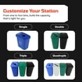 7 Gallon Plastic Trash Can With Lid, Cans Paper Organics Waste, For ...