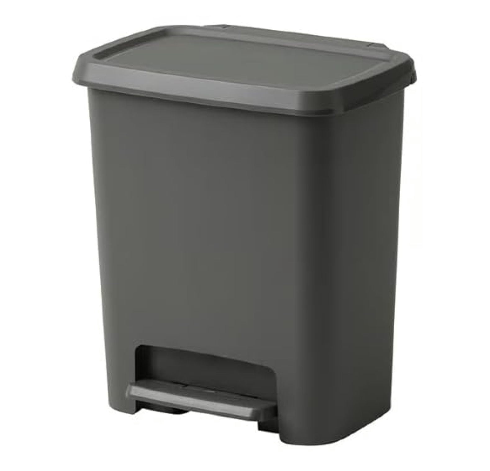 7 Gallon Trash Can with Soft Close Lid - Dark Gray Kitchen & Office Bin ...