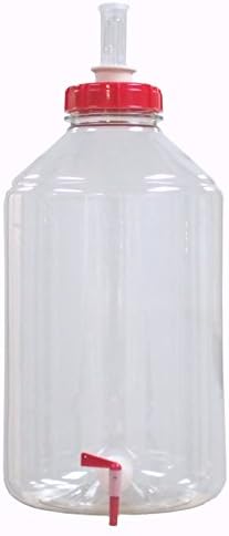 7 Gallon Wide Mouth Plastic Fermenter with Spigot, Stopper, & Air Lock ...