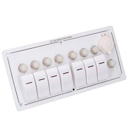 7 Gang Rocker Switch Panel DC12V IP65 Marine Switch Panel Pre Wired ...