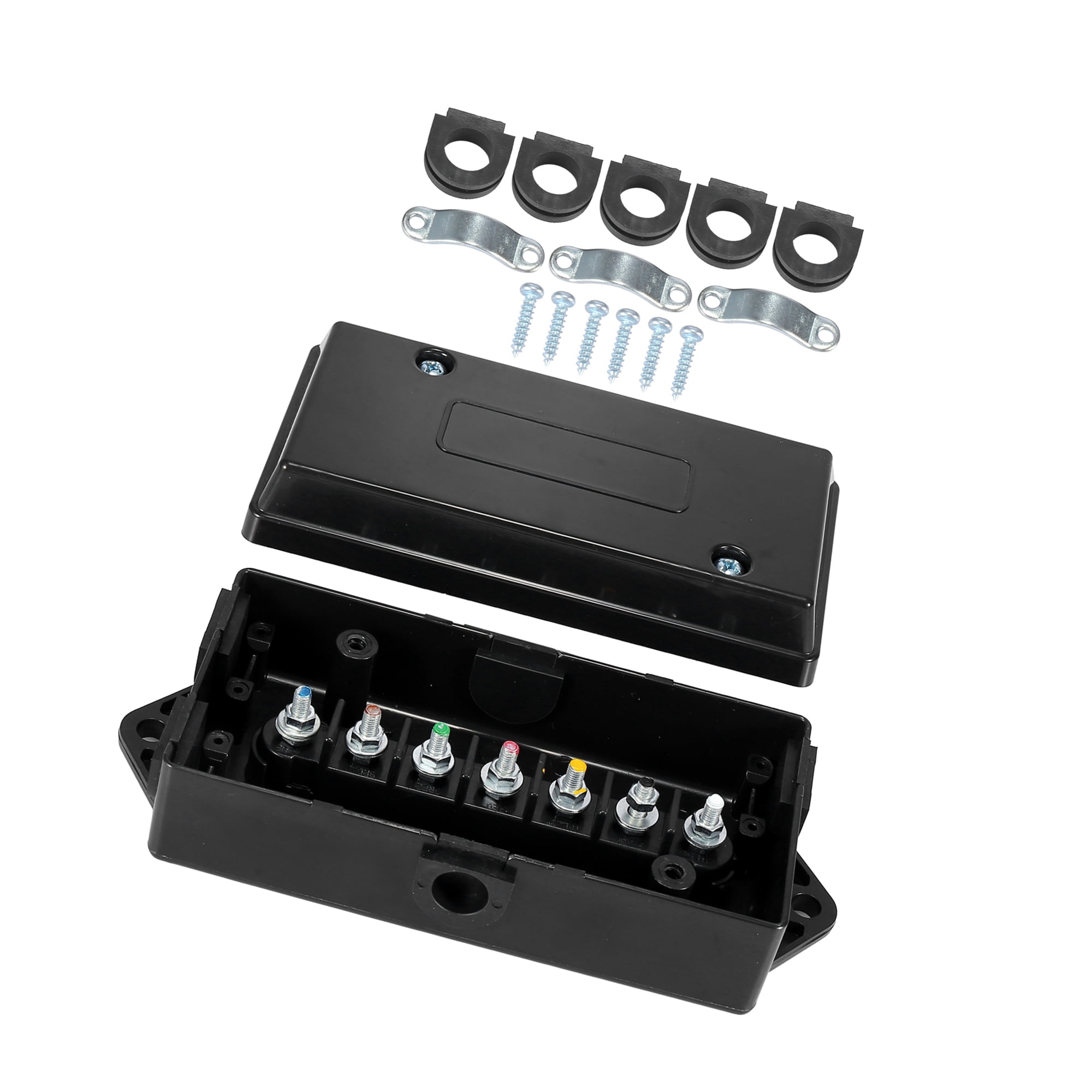 Unique Bargains 7 Gang Way Trailer Wire Connector Junction Box Cable ...