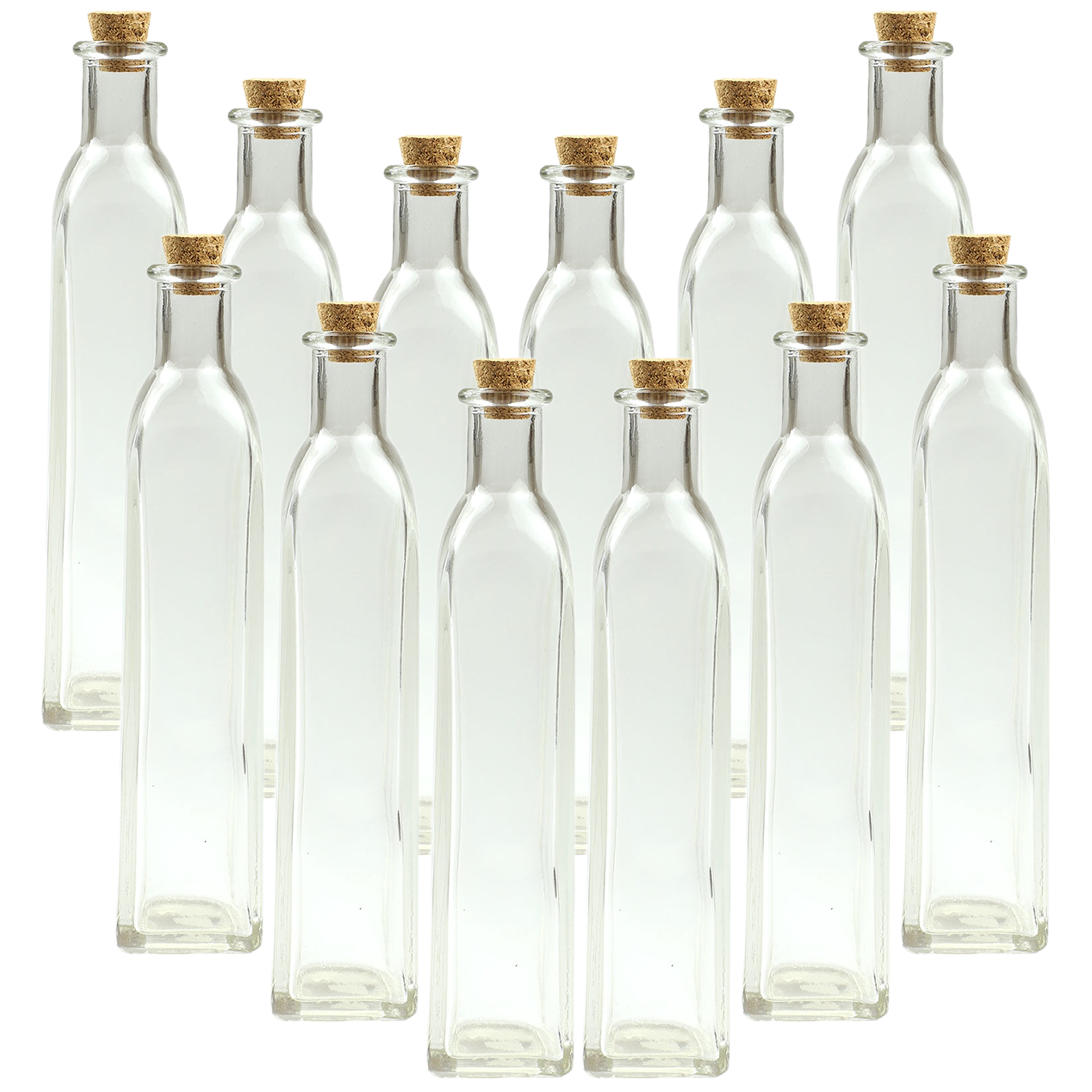 Ashland, Glass Vinegar Bottle, 7‚Äù size, 12-pack, clear with cork ...