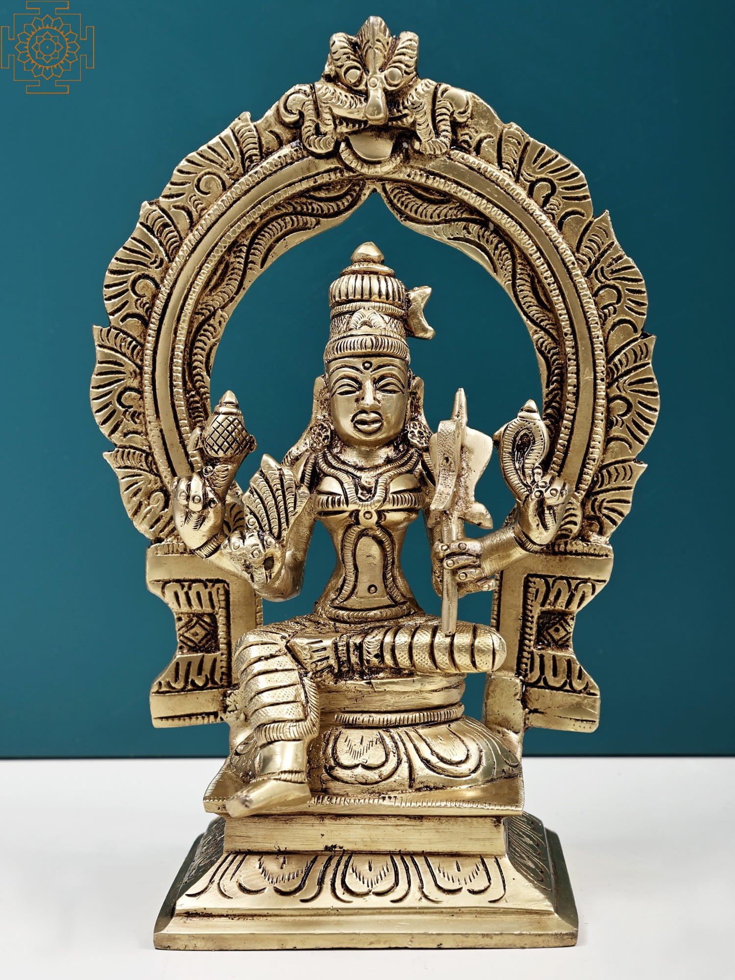 7" Goddess Rajarajeshwari Statue | Tripura Sundari Idols | Handmade ...