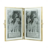 7" Gold Metal Floating Hinged 5"x7" Double Sided Table Top Picture ...