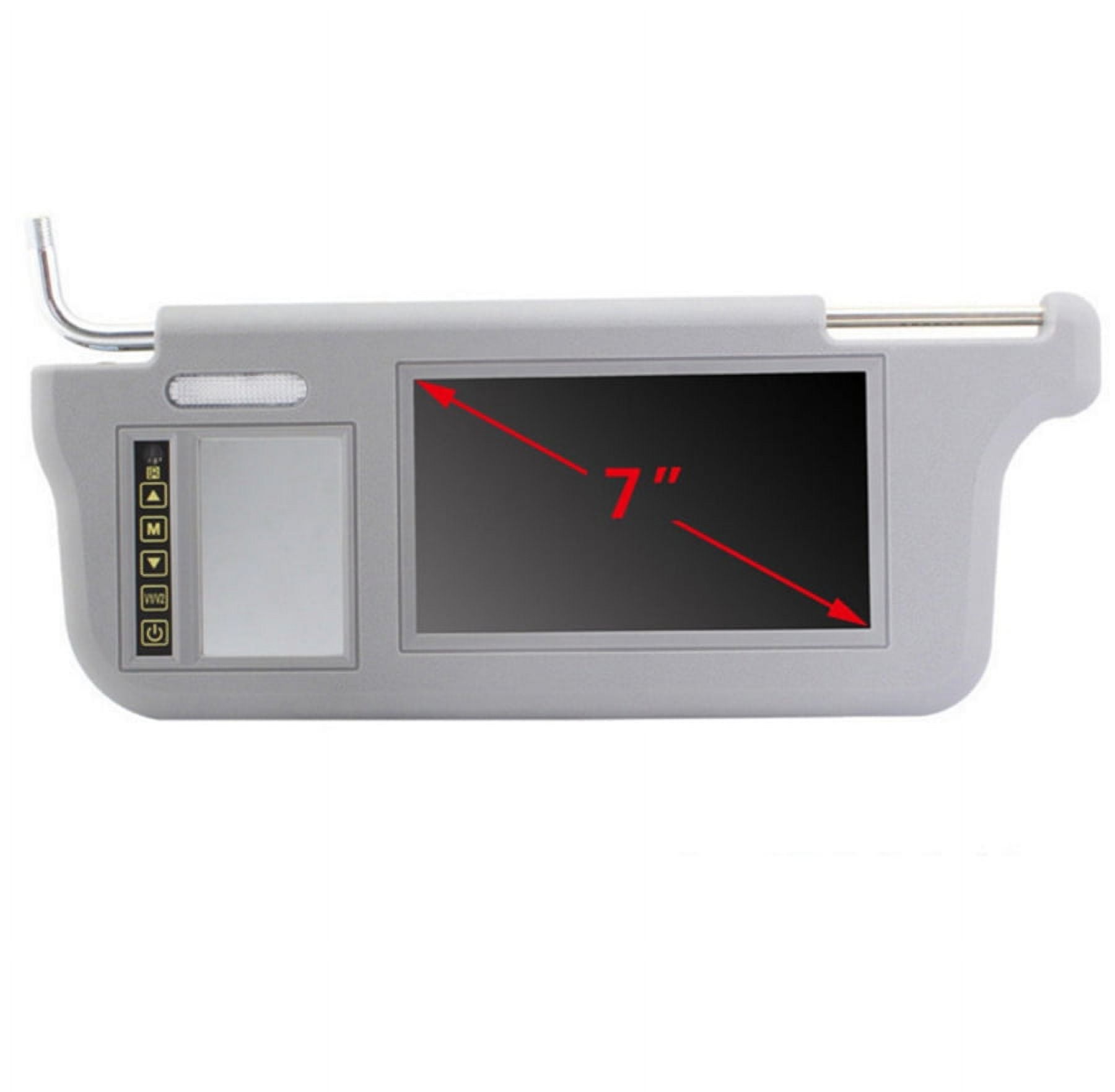 7" Gray Car Left Sun Visor Rear View Mirror Screen LCD Monitor 2 ...