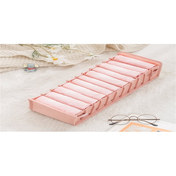 7-Grid Underwear Storage Box with Compartments for Socks, Bras ...