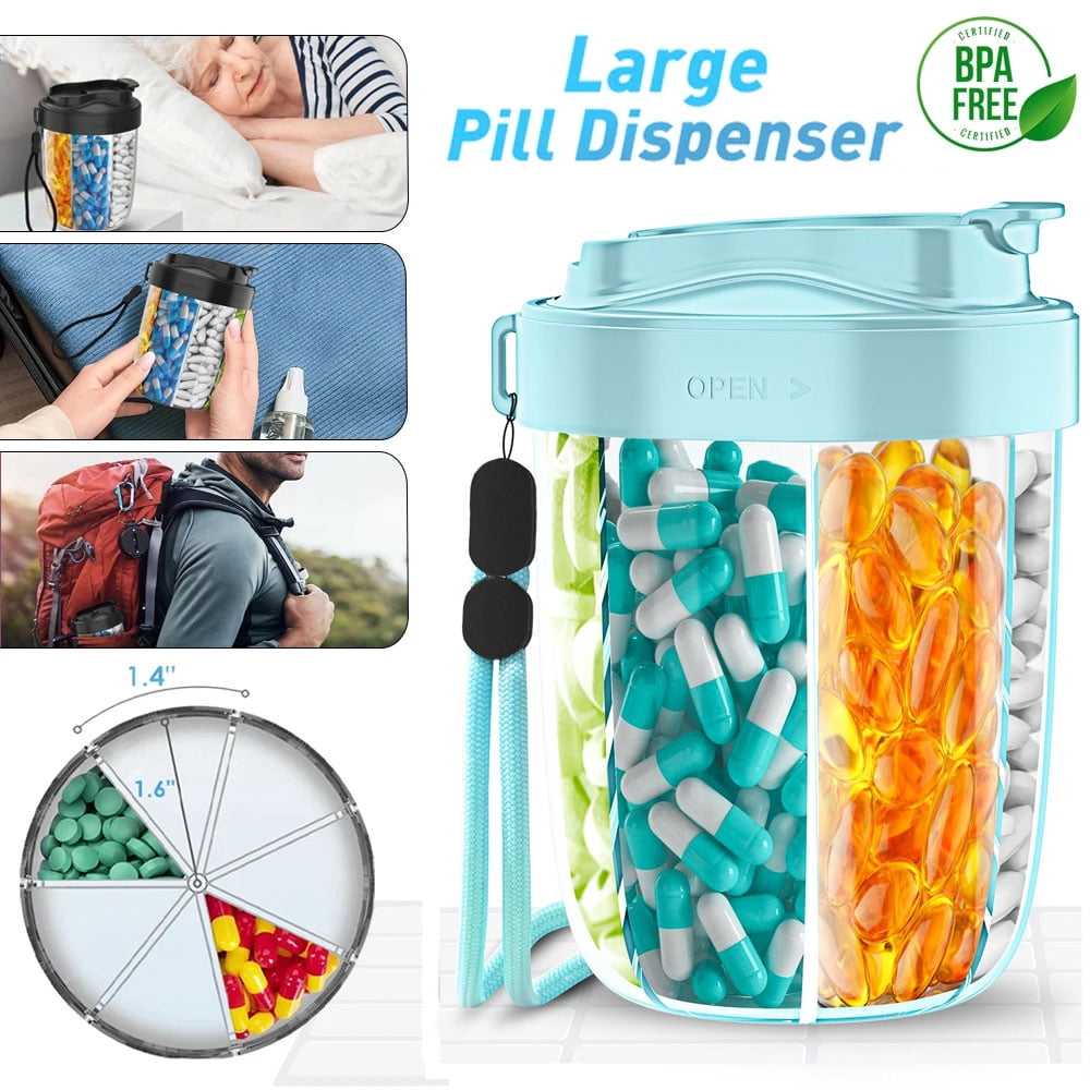7 Grids Large Capacity Pill Container Storage Tablet Vitamins Medicine ...