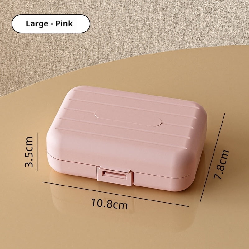 7 Grids Portable Mini Pill Box Double Sealed Medicine Storage Case Week ...