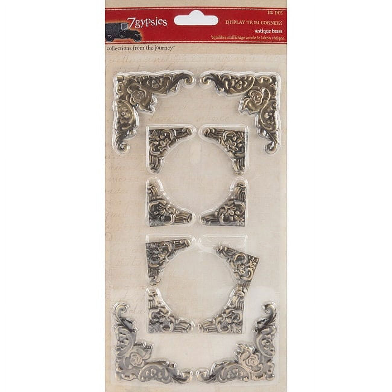7 Gypsies Antique Brass Display Trim Corners (Pack of 12) - Walmart.com