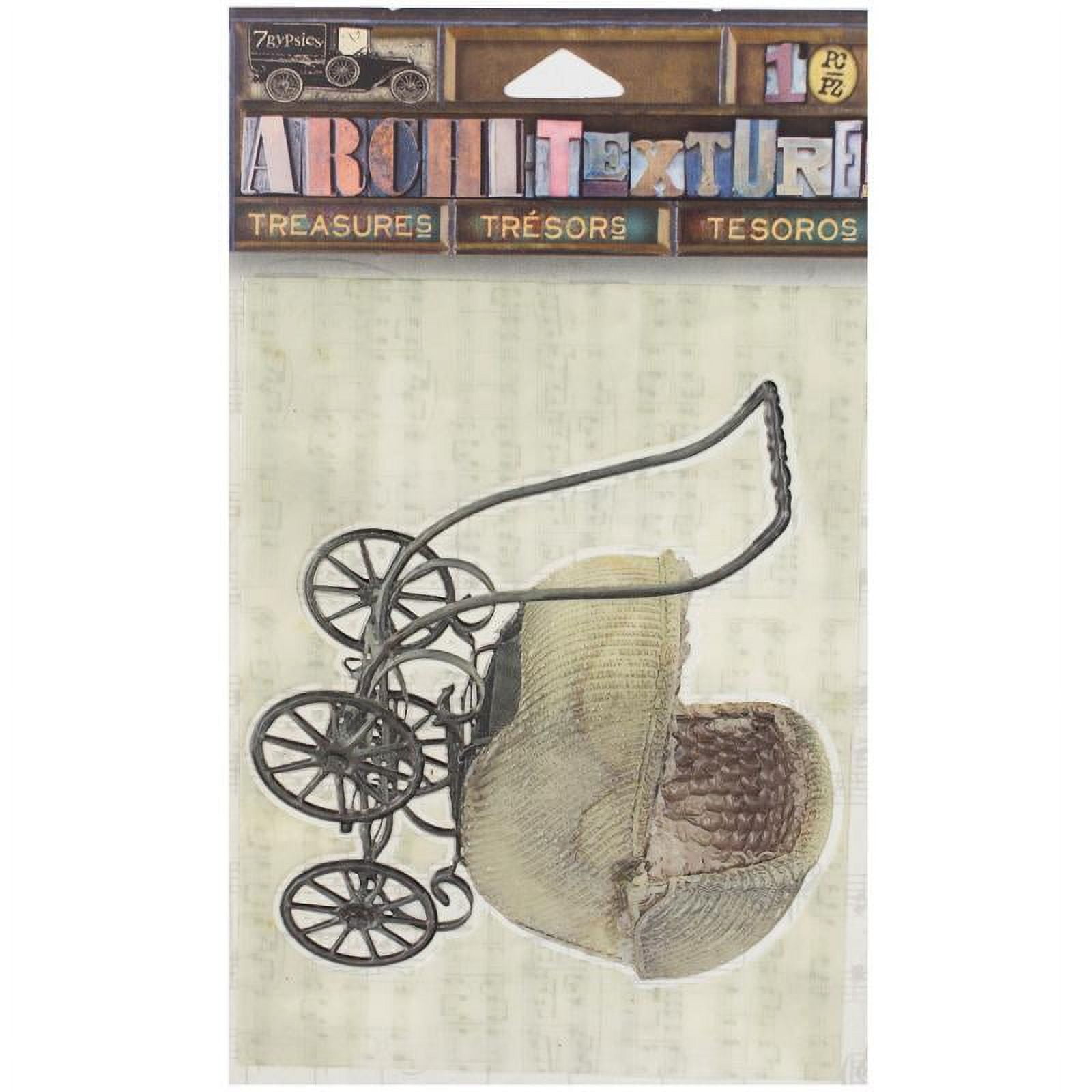 7 Gypsies Architextures Treasures Adhesive Embellishments-wicker Woven ...