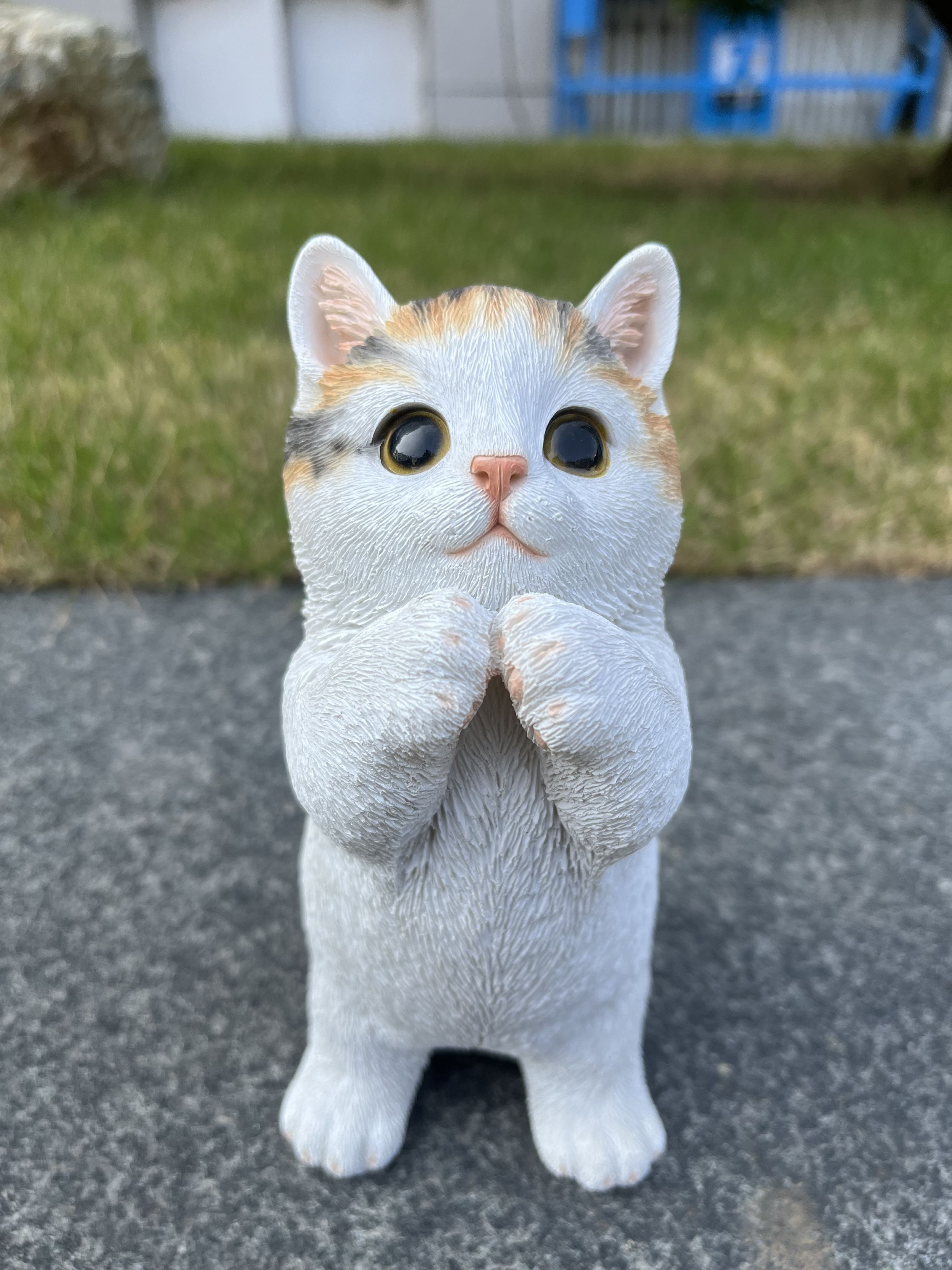 7" H Calico Cat Kitten Statue Praying - Walmart.com