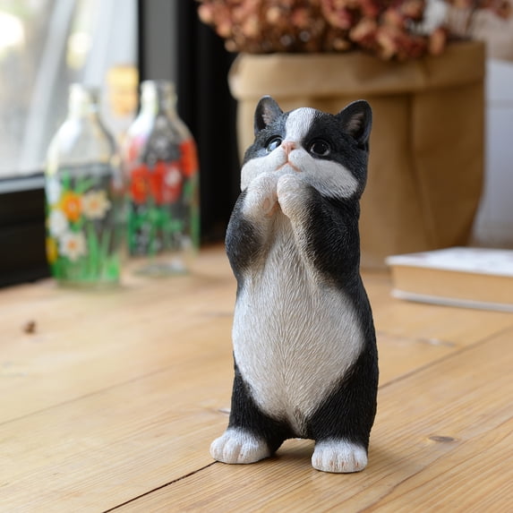 7" H Cow Cat Kitten Statue Praying - Walmart.com