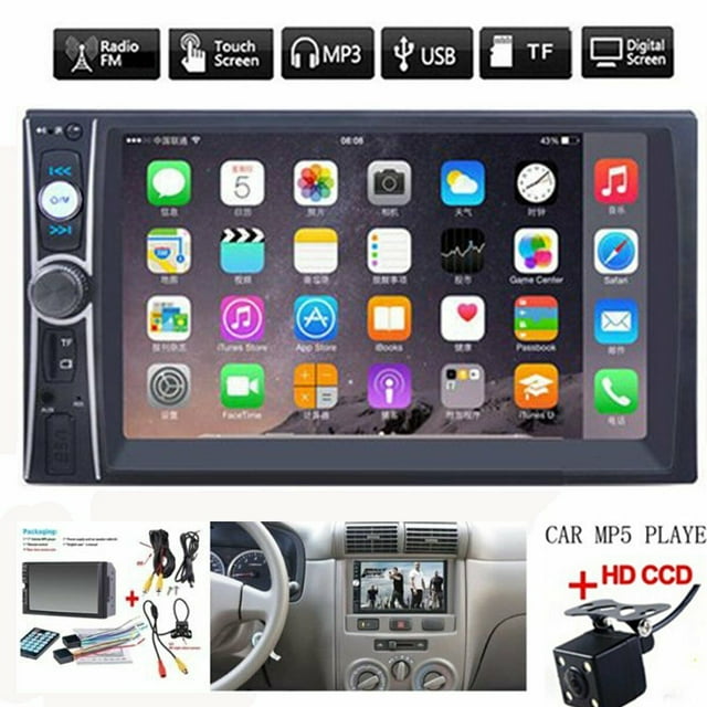 7" HD Car Automobile truck van Stereo Radio MP5 Player 2DIN 1080P Touch ...