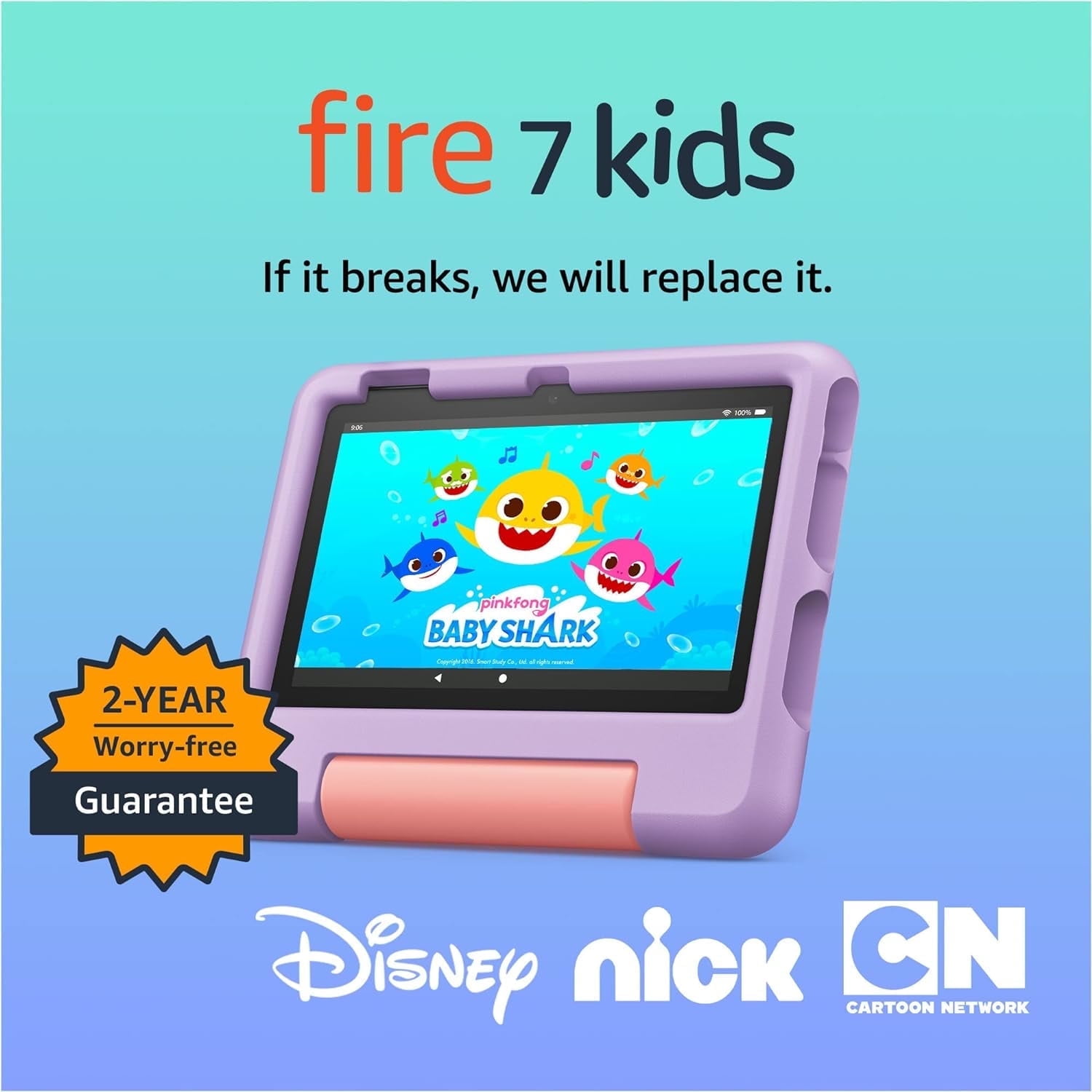Amz_Fire_ 7 Kids Tablet 16GB Latest 30% Faster Processor, Ad-Free ...