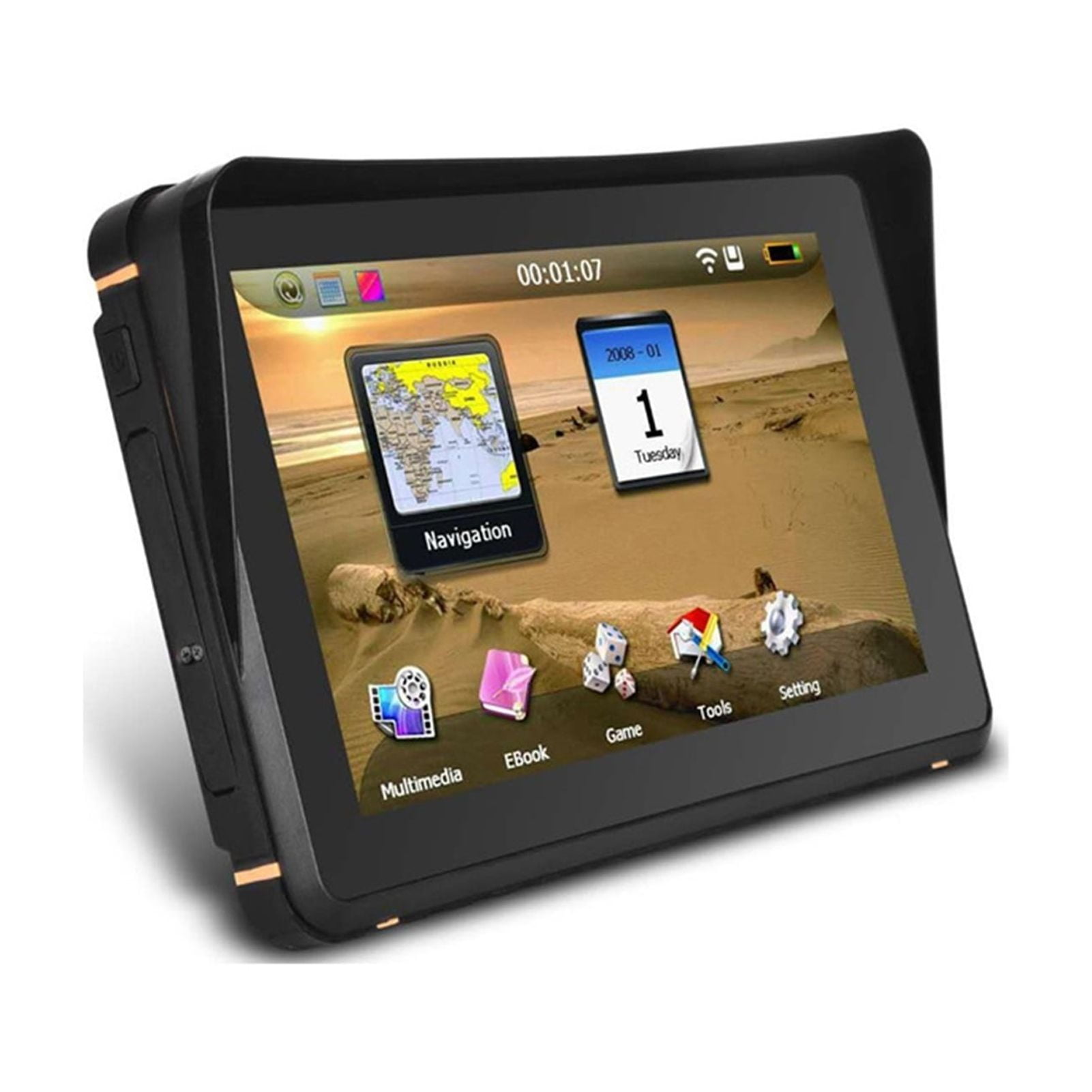 7'' HD Motorcycle GPS Navigation Waterproof Car GPS 256M + 8GB 800MHZ ...