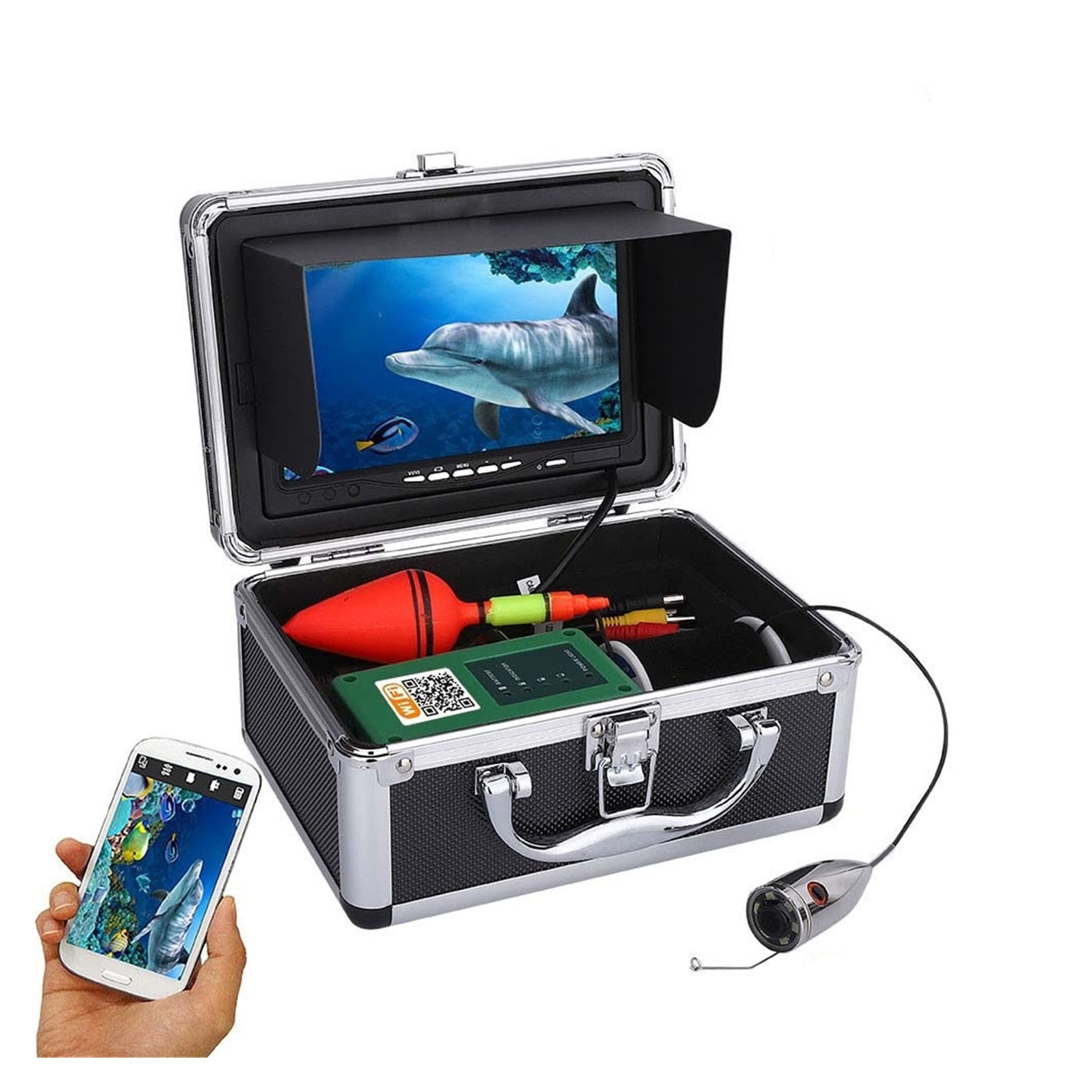 7" HD Wifi Wireless 15M Underwater Fishing Camera For IOS Android APP ...