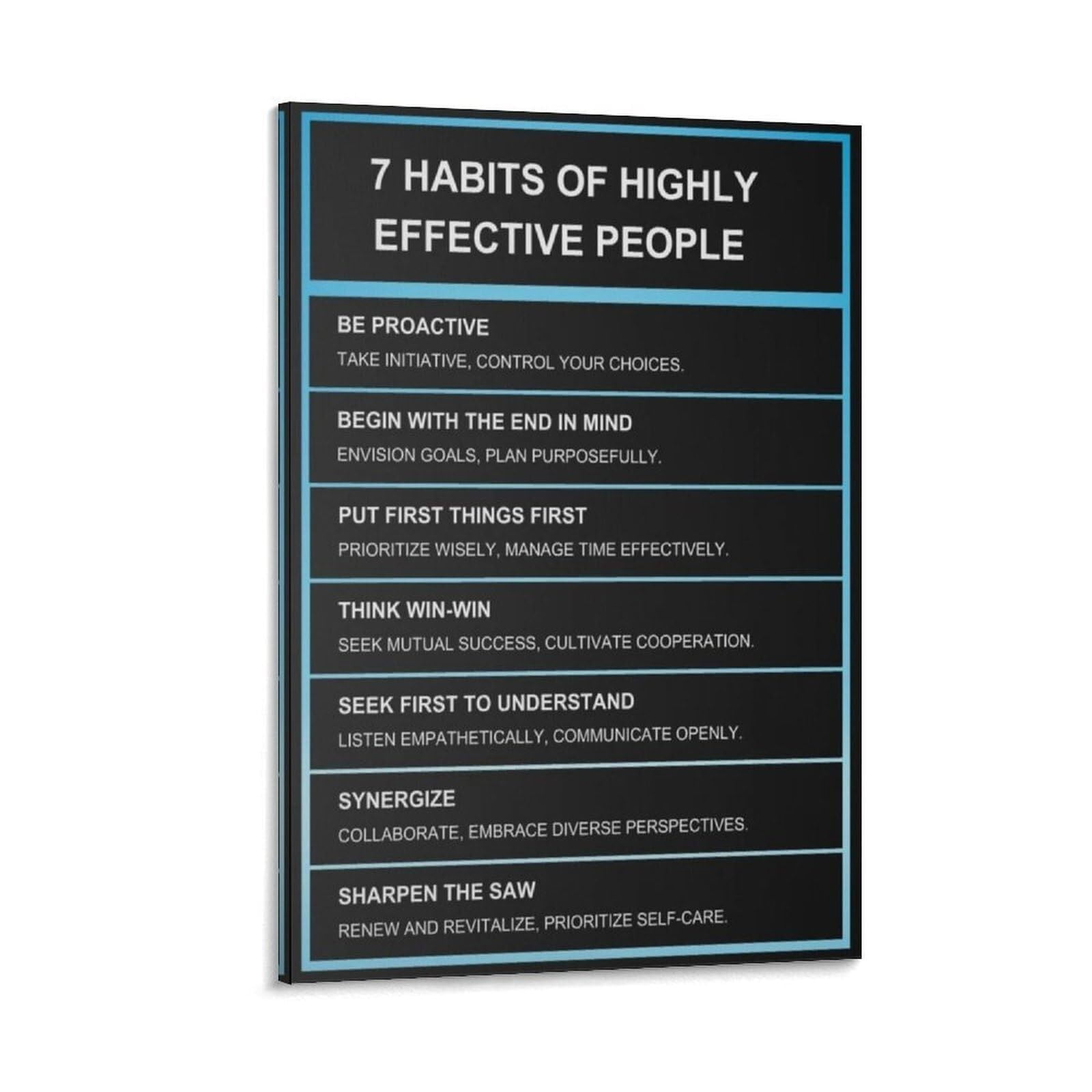 7 Habits of Highly Effective People Quotes Vintage Wall Art Posters For ...