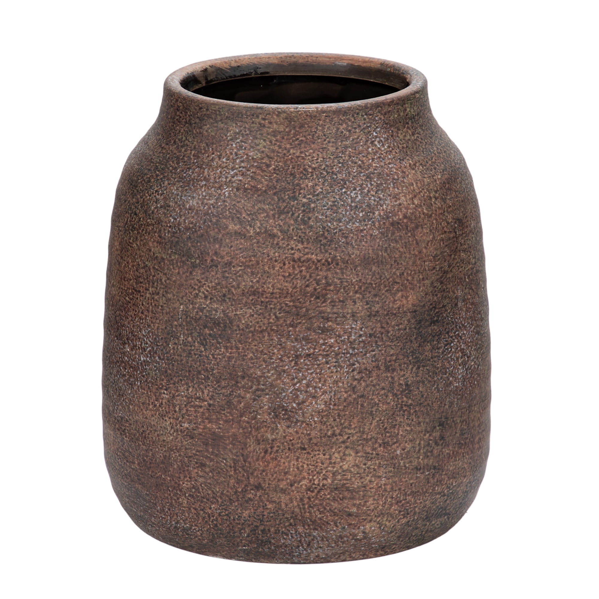 7” Handcrafted Ceramic Vase Vintage Pottery Brown Vases with Distressed ...
