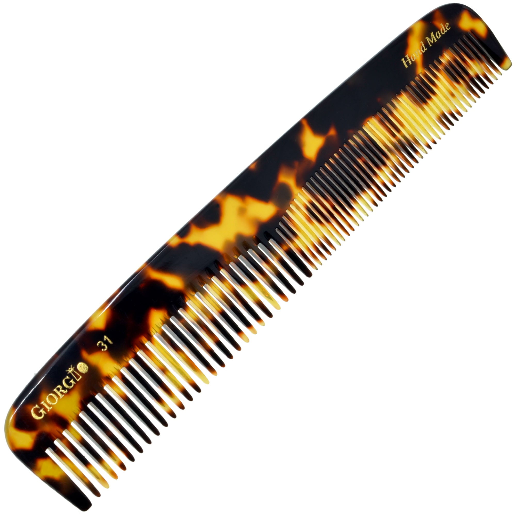 7" Handmade Fine and Wide Tooth Tapered Dressing Comb - Walmart.com