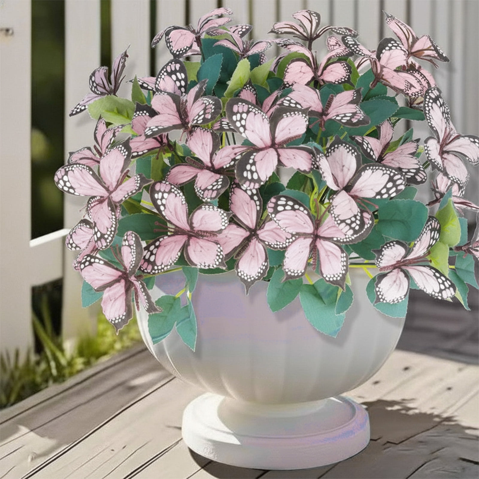 7-Head Colorful Artificial Flowers, Waterproof Faux Florals, Durable ...