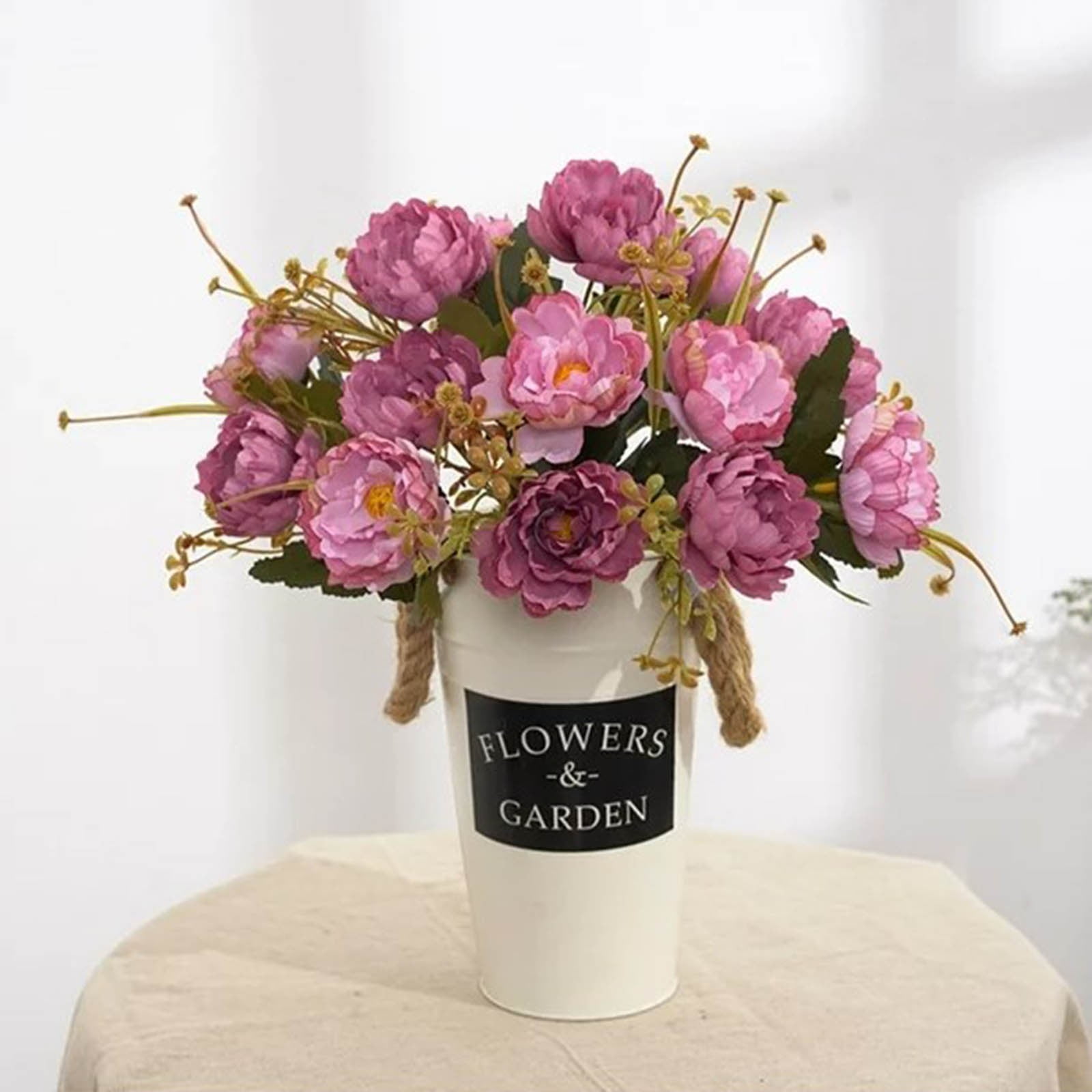 7 Head European Style Rose Bouquet for Home Table Arrangement Living ...