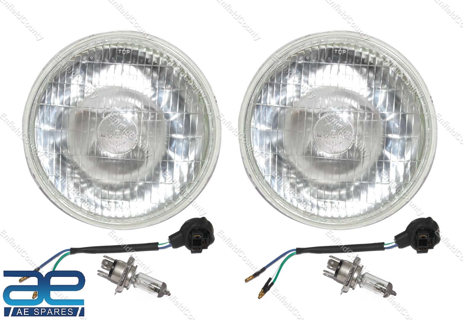 7" Head Light Beam Set Lucas 700 For Norton Triumph Matchless Royal ...