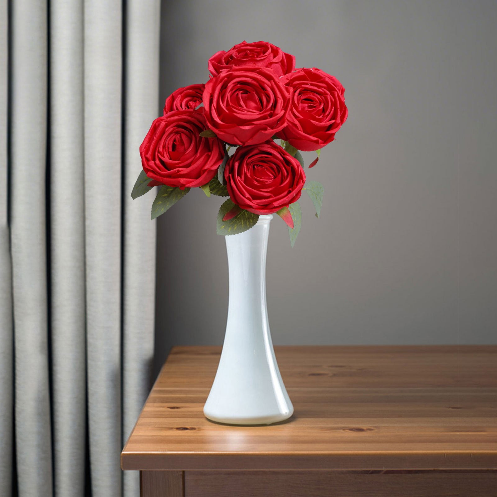 7 Head Rose Artificial Flower Decoration Flower Handle Bouquet Living ...