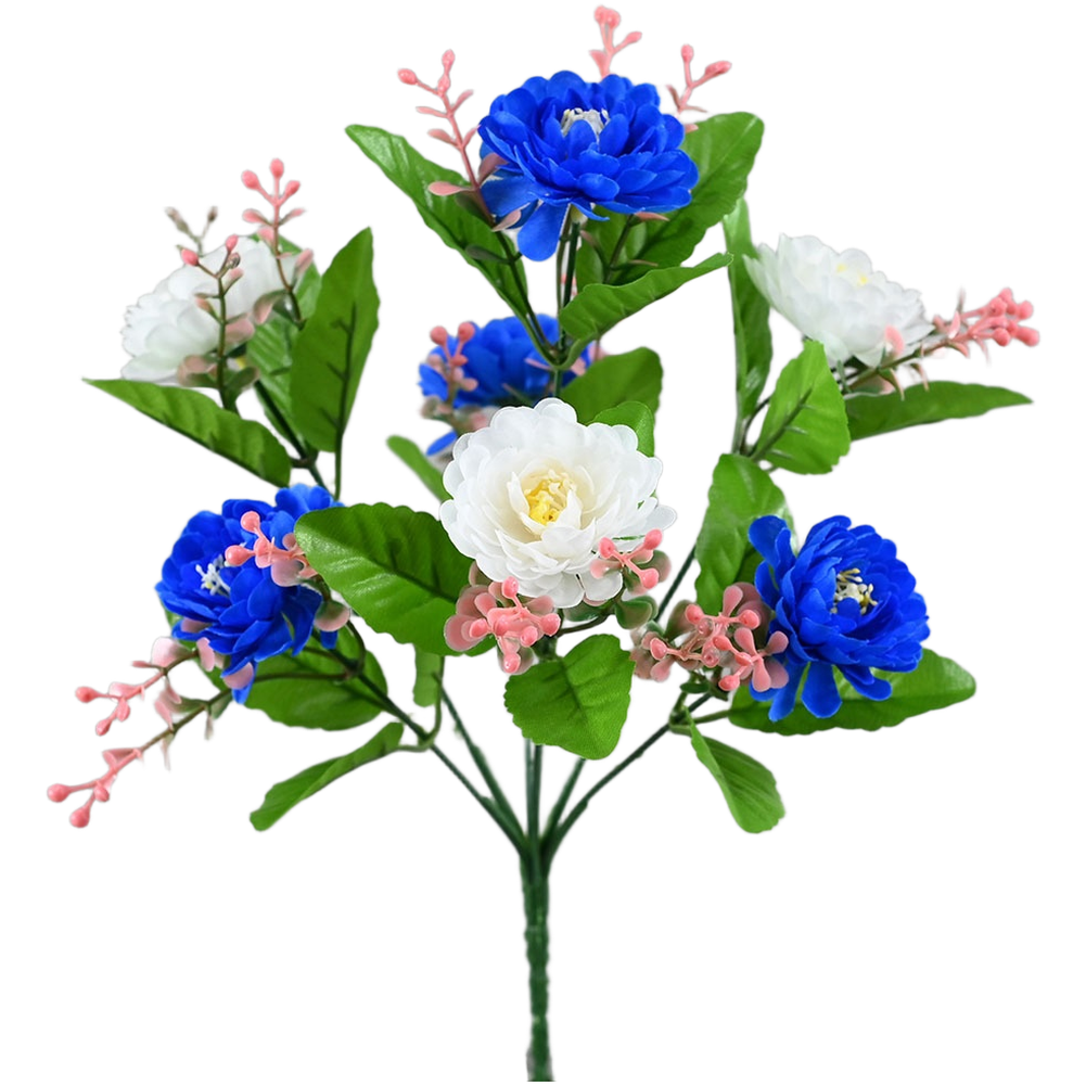 7 Head artificial Silk echinacea Bouquet Wedding Party Coffee Shop Home ...