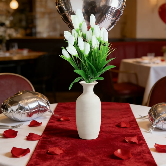 7-Headed White Artificial Magnolias - Elegant Fake Flower, Home ...