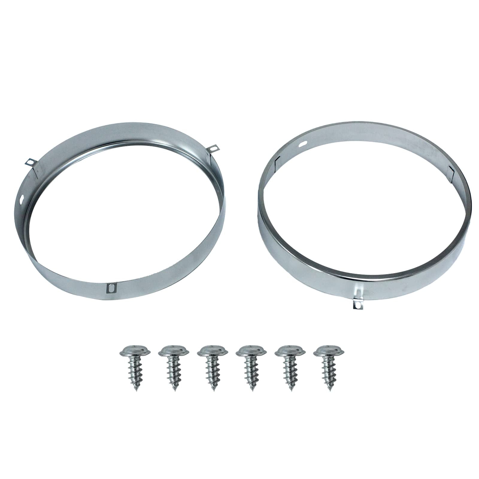 7" Headlight Bulb Retaining SSF20 Retainer Trim Ring Set For Chevy ...