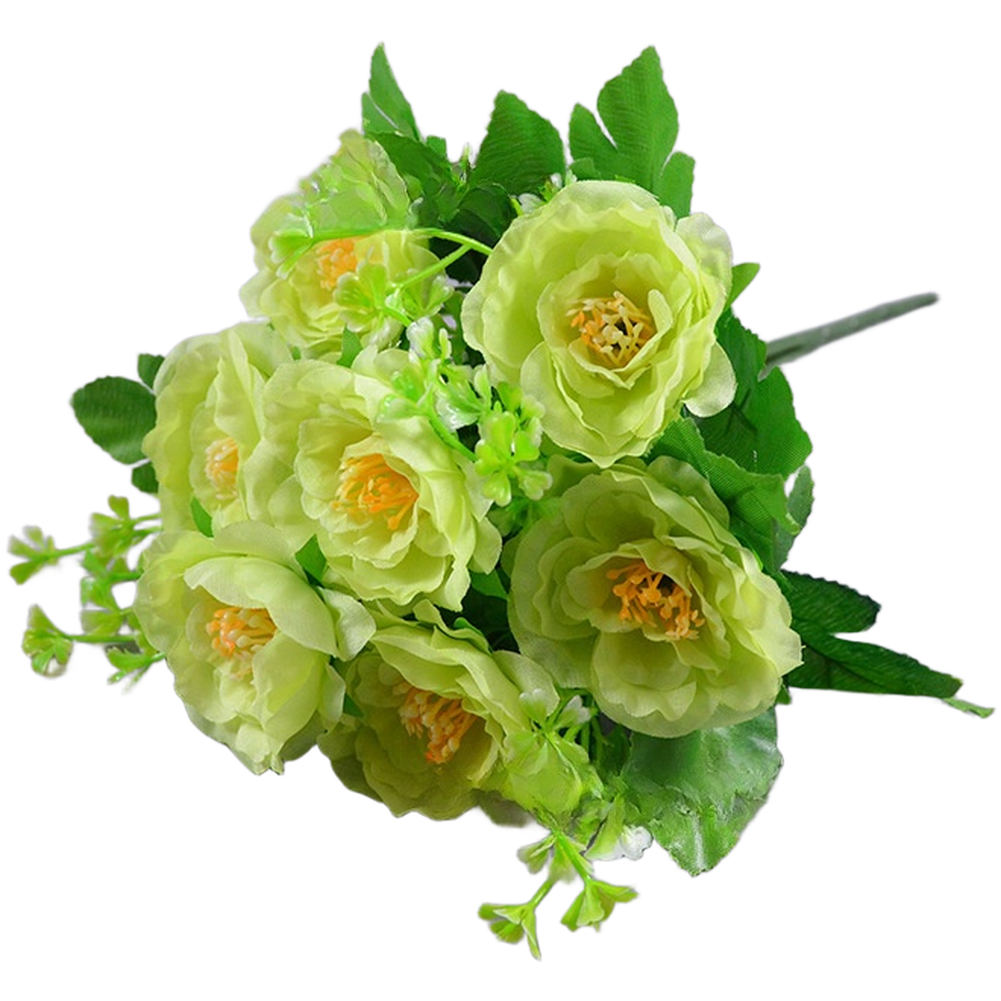 7 Heads 30cm Silk Tea Rose Artificial Flowers Bouquet for Home Wedding ...