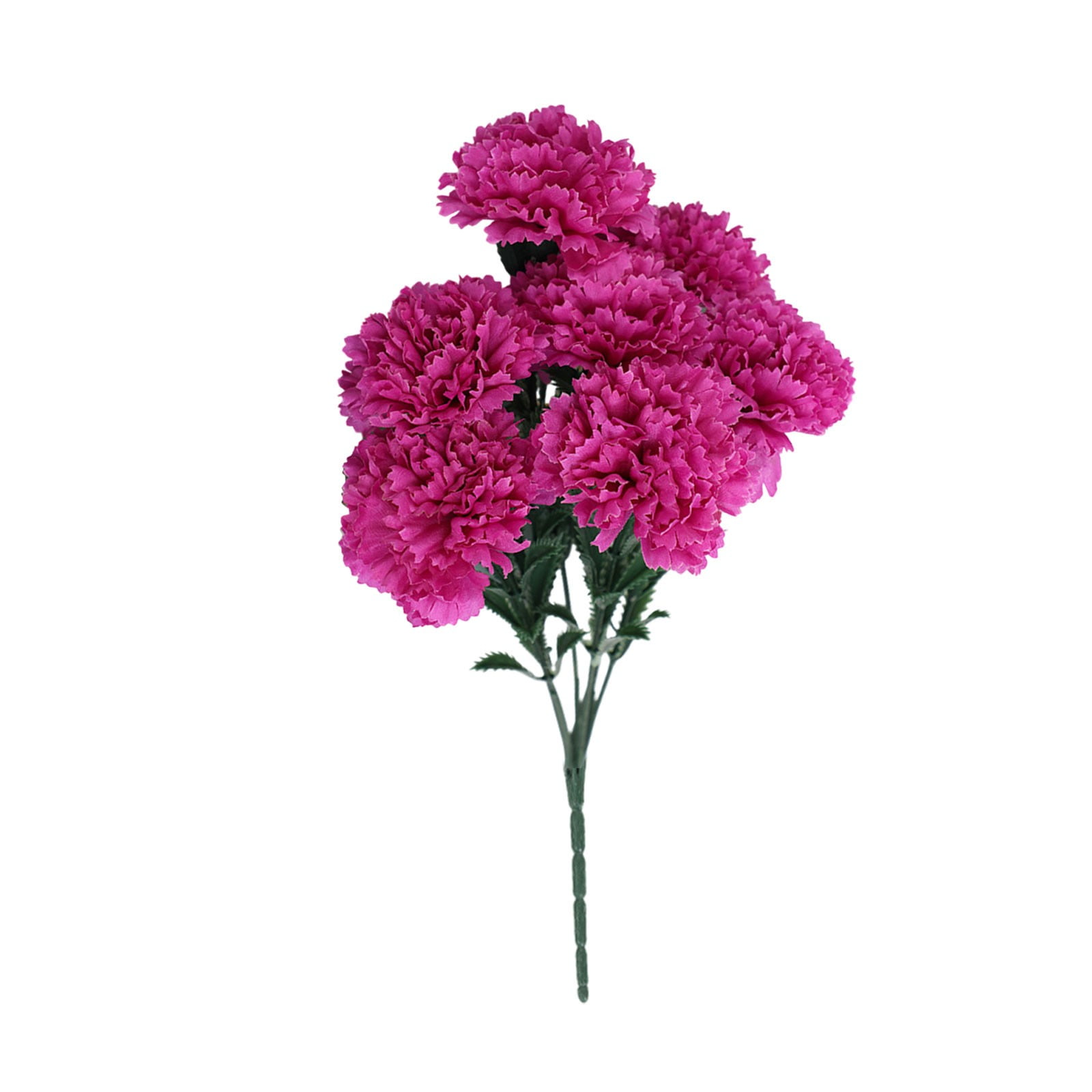 7 Heads Artificial Carnation Flowers 18inch Bulk Silk Fake Flower with ...