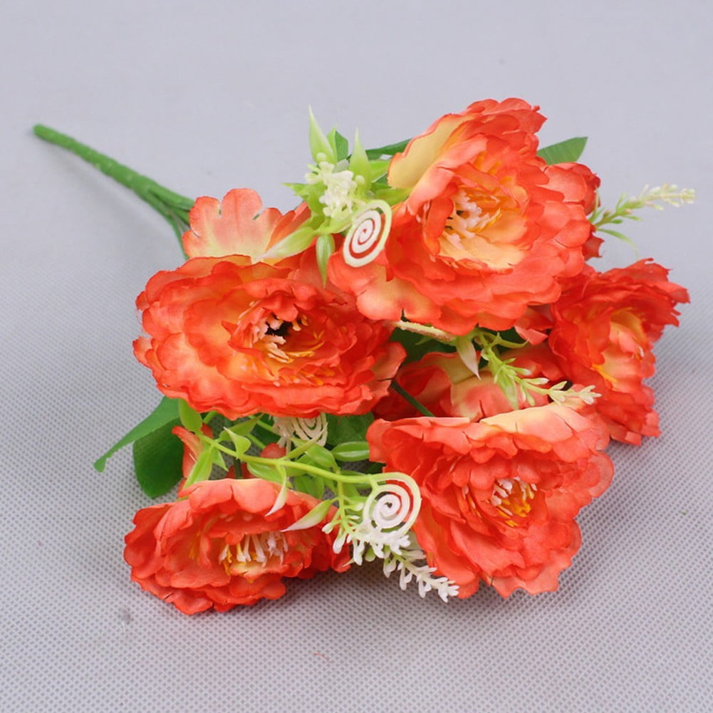 7 Heads Artificial Peony Peonies Bouquets Natural Vibrant for Home ...