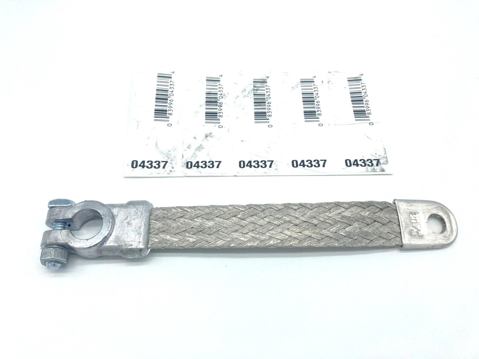 7" Heavy Duty Braided Ground Strap Top Post Terminal 2 Gauge Battery ...