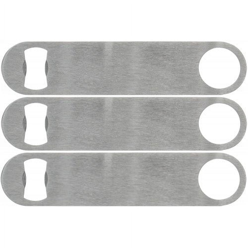 7" Heavy Duty Food Grade Stainless Steel Flat Bottle Openers, 3 Pack ...