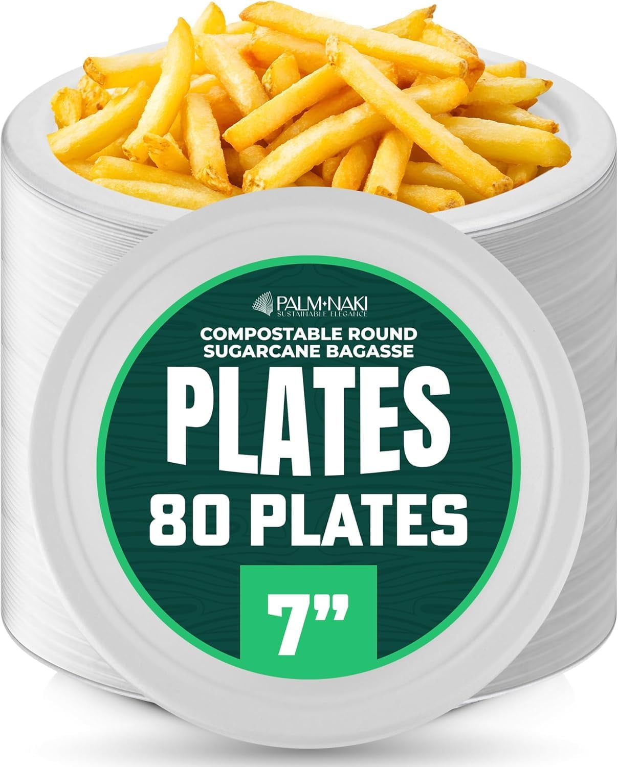 7" Heavy Duty Paper Plates | AFN1100% Compostable & Biodegradable ...