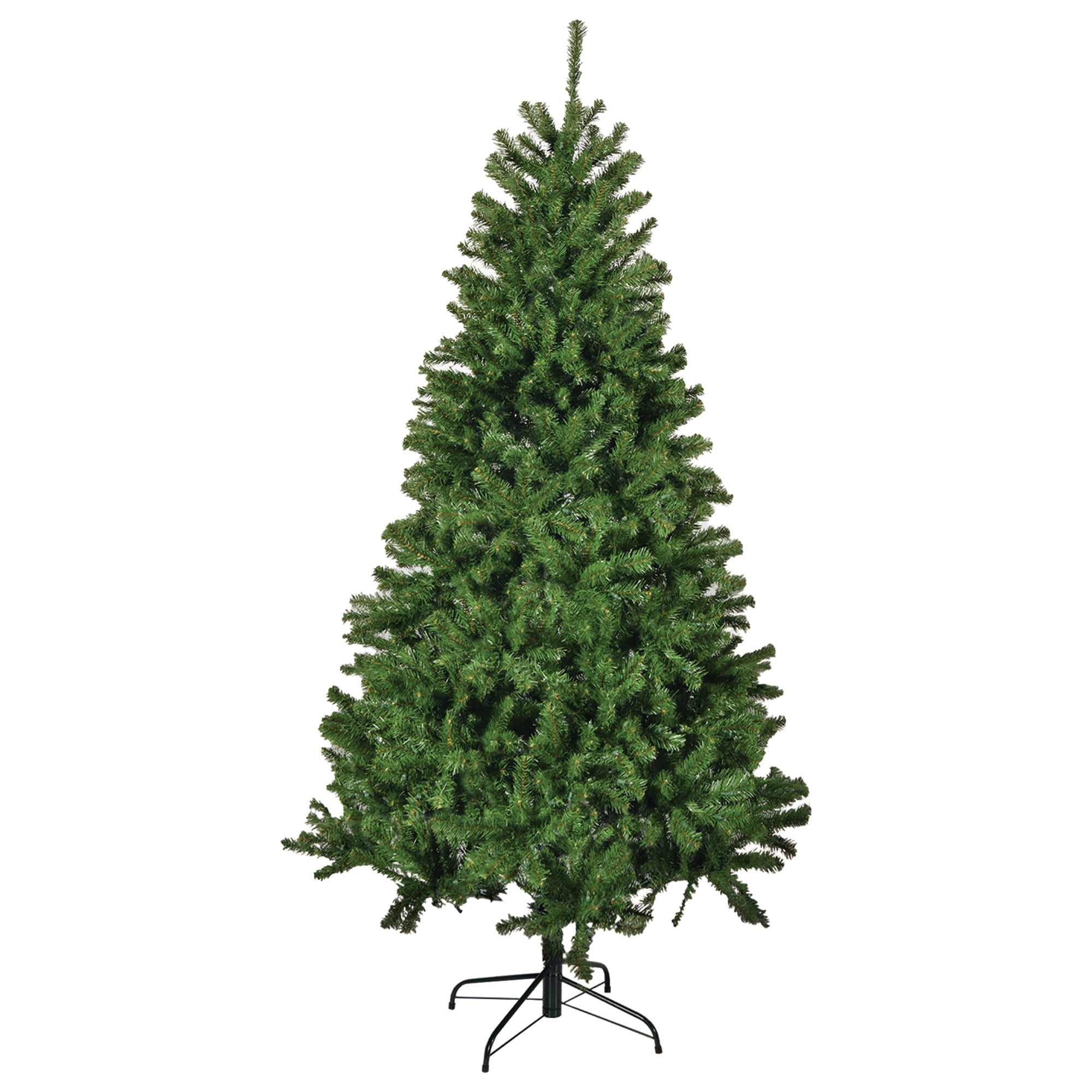 7 ft Hinged Noble Fir Artificial Christmas Tree with Unlit Branches ...