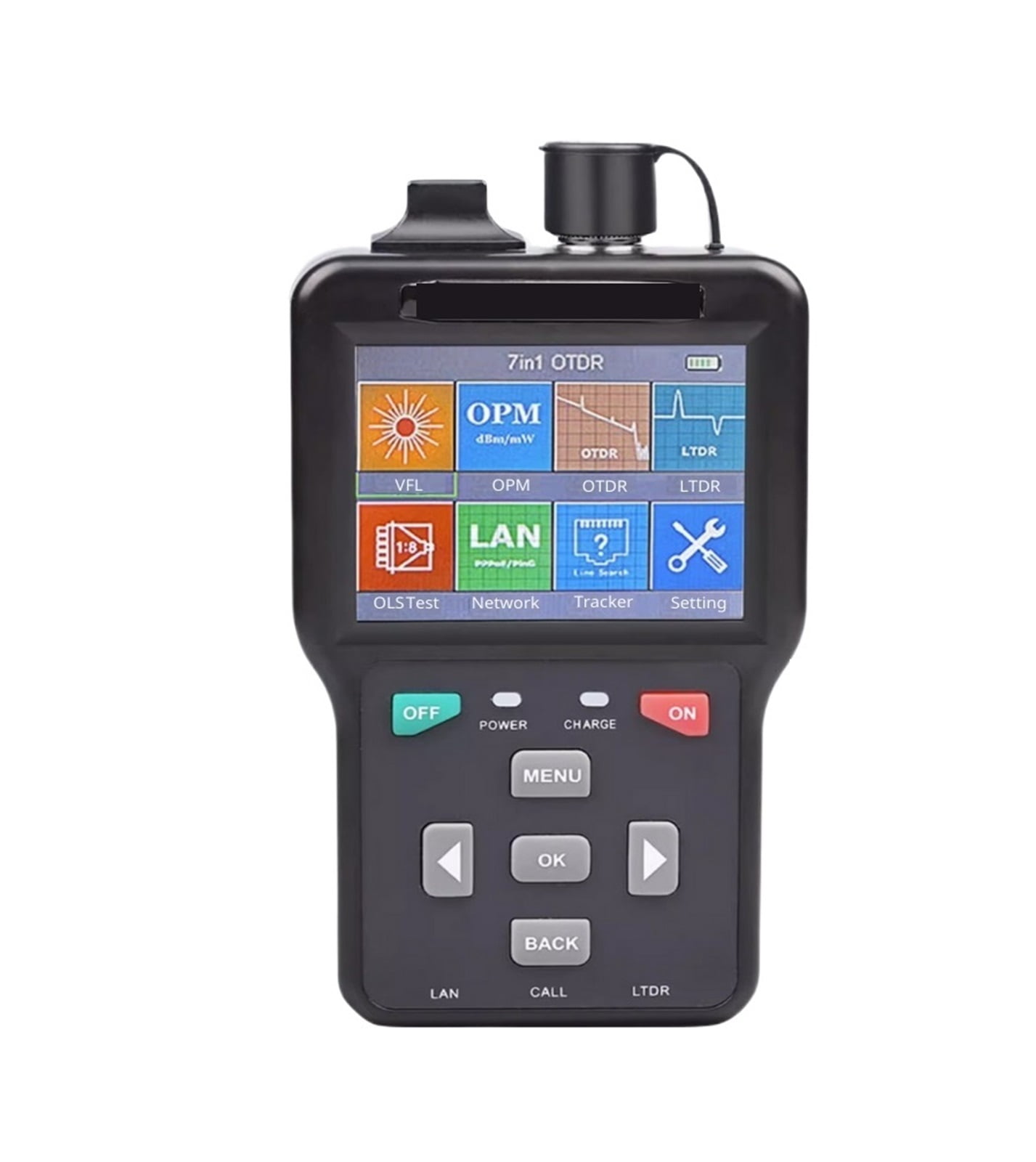 7-IN-1 Pro Mini OTDR Fiber Optic Reflectometer 7 Functions 60KM Fiber ...