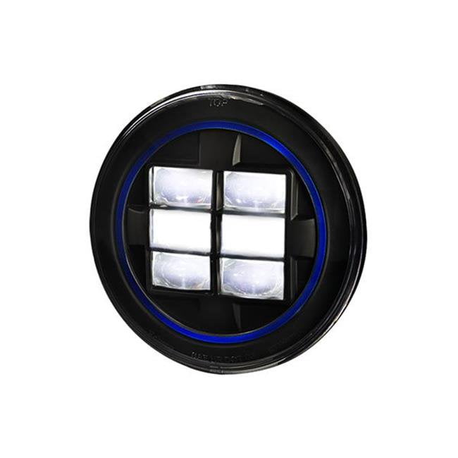 Spec D Tuning LHP-7RNDJM-BL-RS 7 in. Round Black & Blue Projector ...