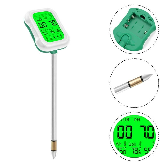 7 in 1 Digital Soil pH Meter Soil Fertility Tester Humidity Temperature ...