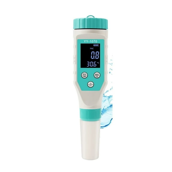 7 In 1 Swimming Pool Chlorine PH Meter Professional SALT/ORP/TDS/EC/FAC ...