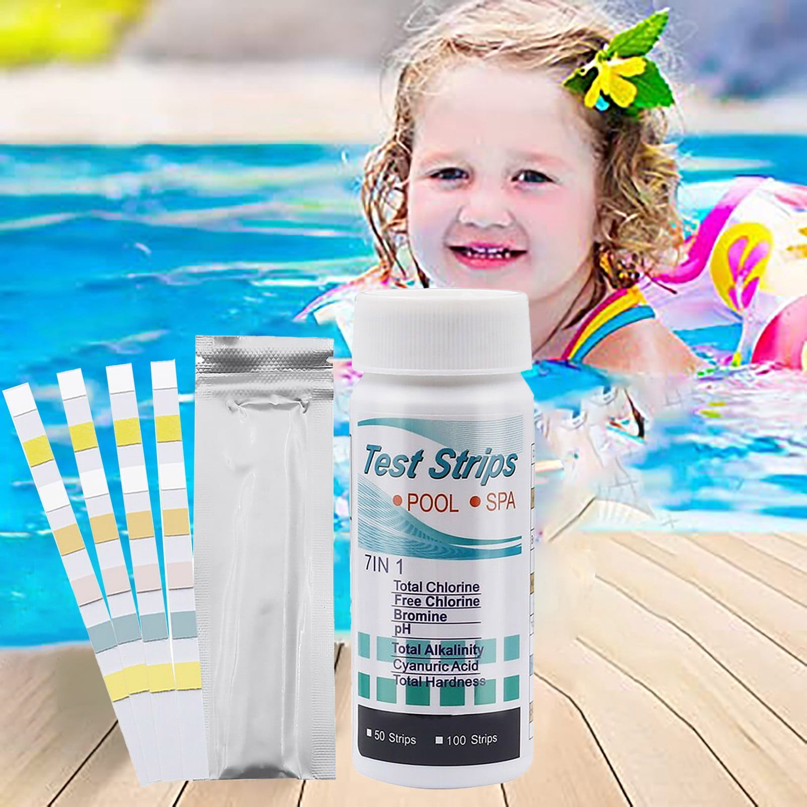 7 In 1 Swimming Pool Test Paper PH Test Paper Water Quality Test Paper ...