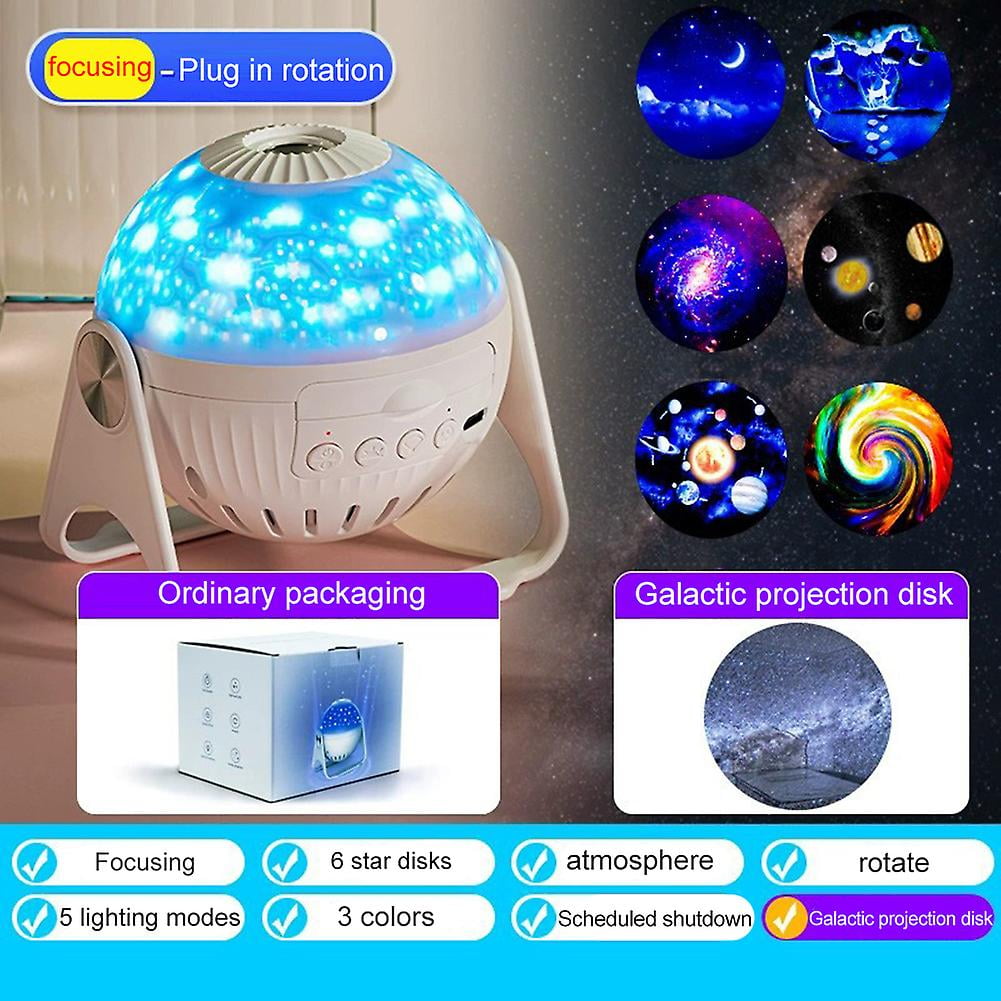 7 In1 Planetarium Galaxy Starry Sky Projector 360 Rotating Led Night ...