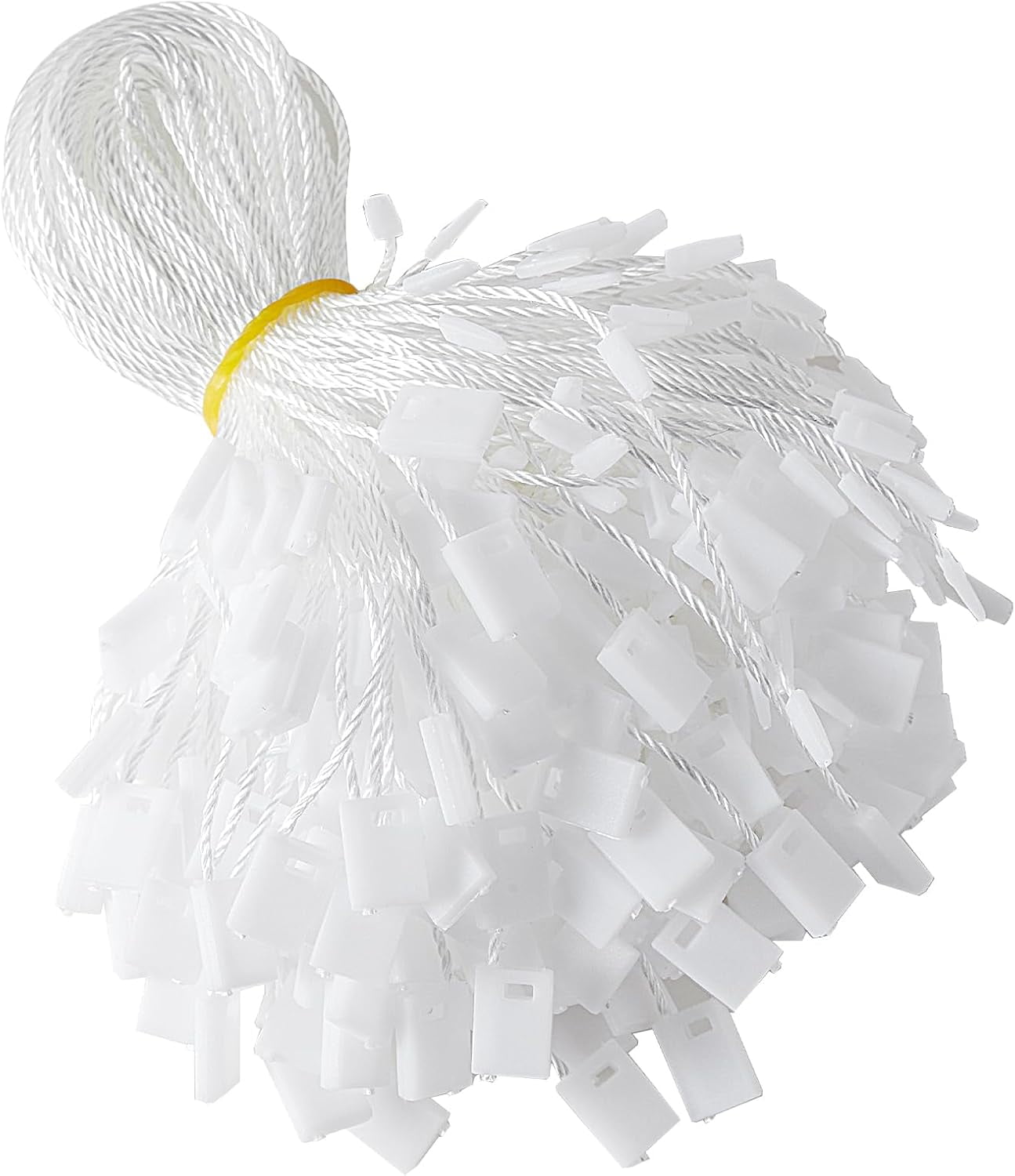 7 Inch 1000Pcs White Nylon Hang Tag String Snap Lock Pin Loop Fastener ...