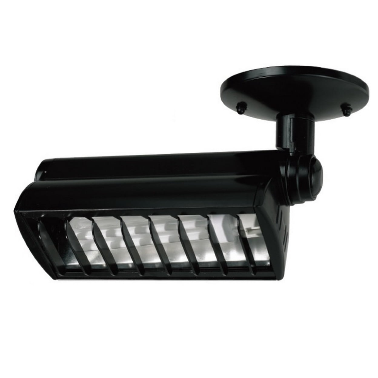 7 Inch 120V Metal Ceiling Mount, Integrated CFL Light, Black- Saltoro ...