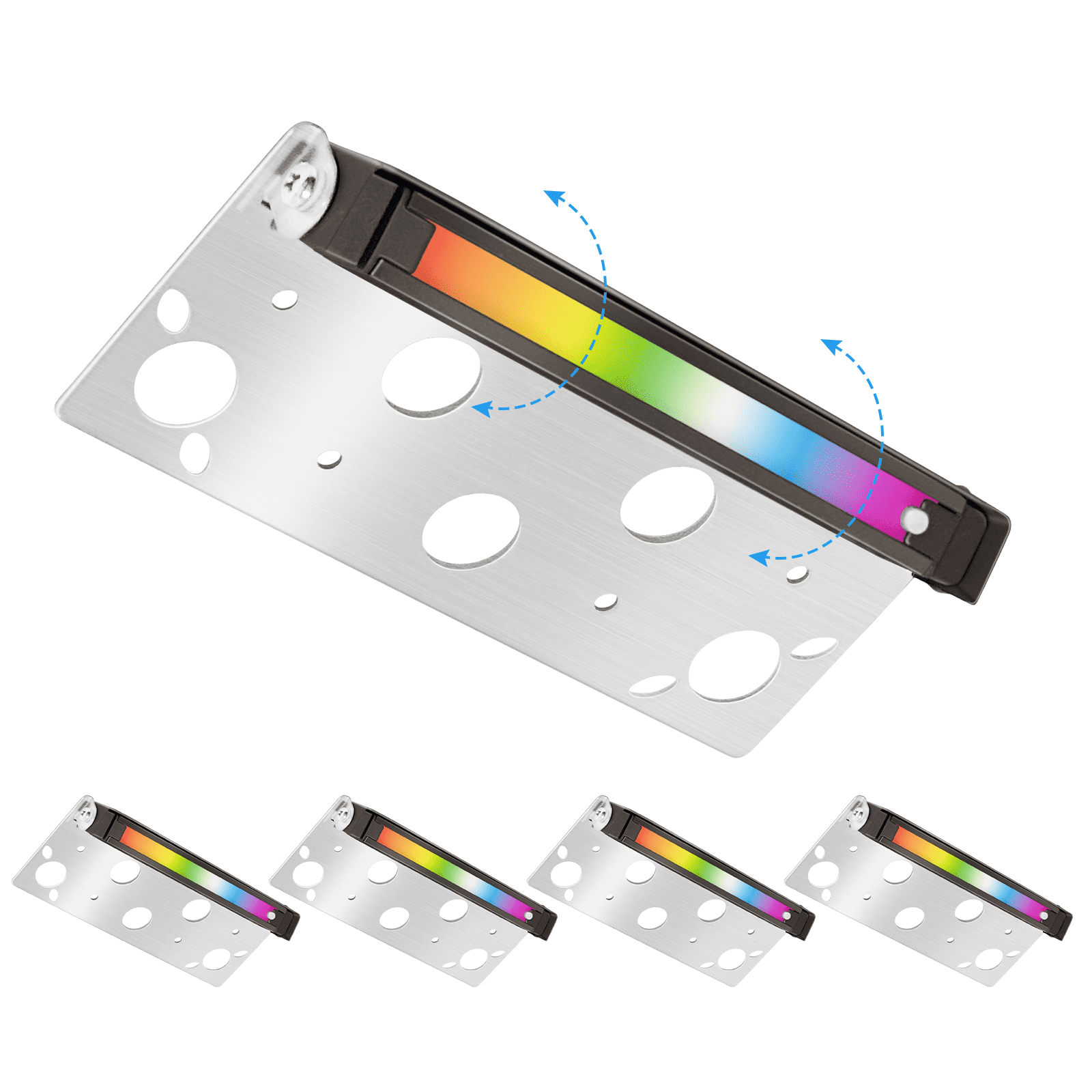 7 Inch 5W LED Hardscape Lighting,200LM RGB Color Changing Outdoor Step ...