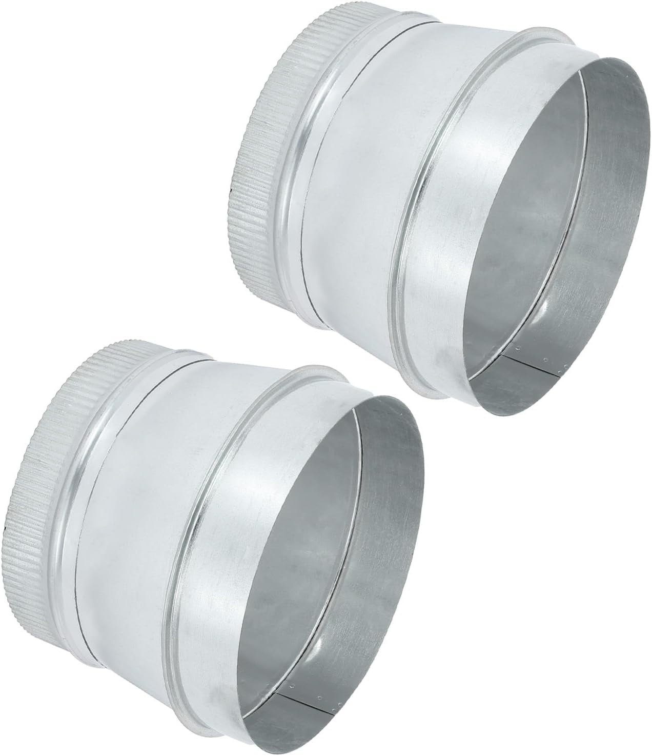 7 Inch To 8 Inch Duct Reducer, 2 Pcs Galvanized Steel Round Air Duct ...