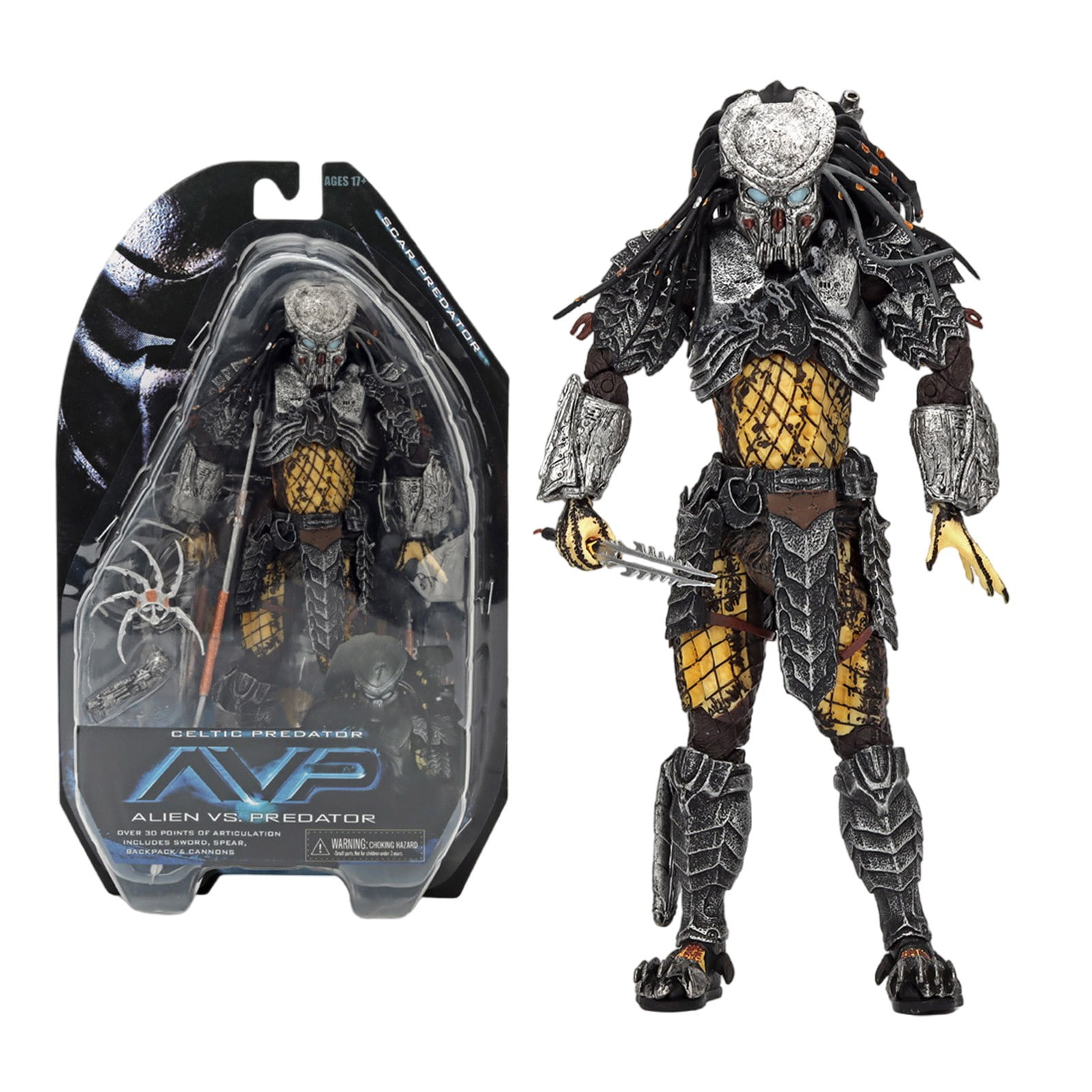 7-Inch Action Figure - Alien vs. Predator Series 14 Scar (Unmasked ...