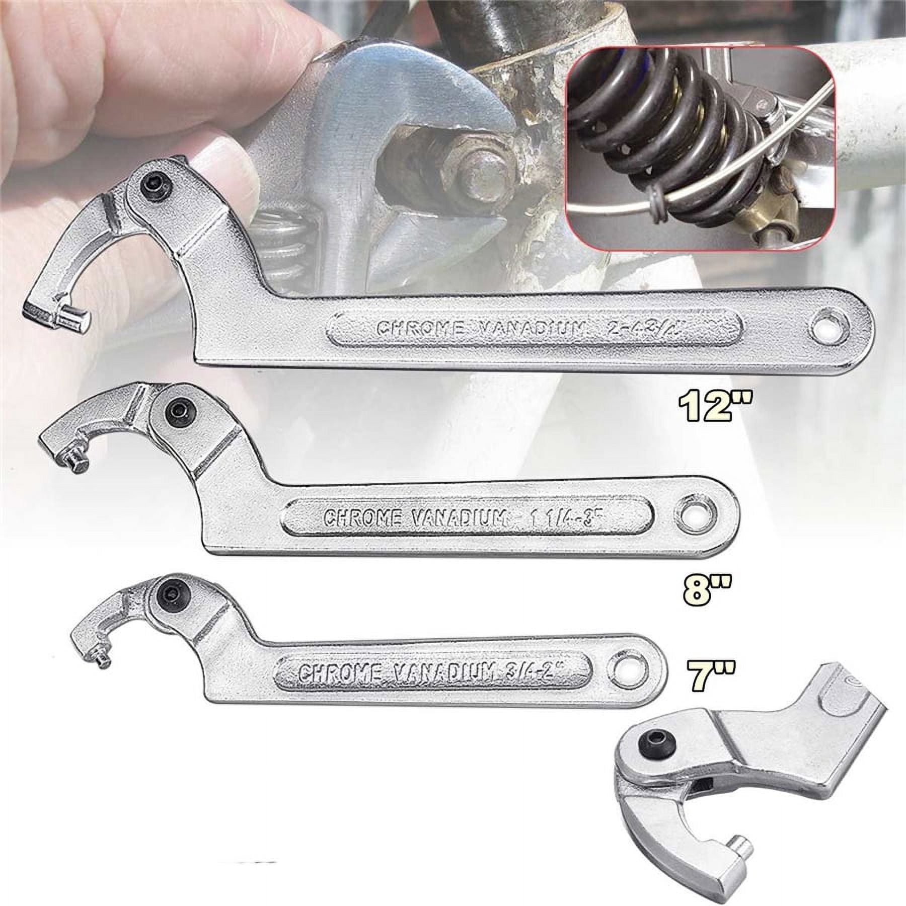7 Inch Adjustable Hook Wrench C Clamp Spanner Tool 19-51mm Motorcycle ...