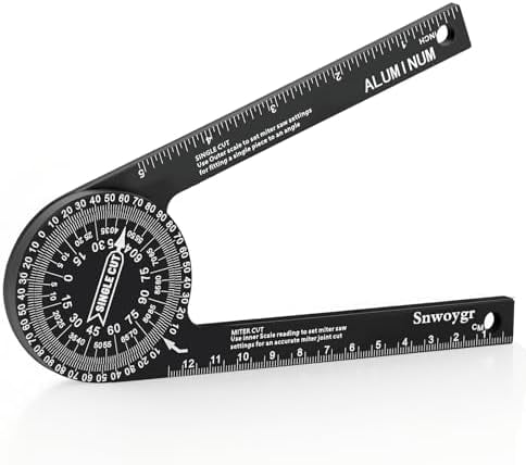 7 Inch Aluminum Miter Saw Protractor, Professional Angle Measuring Tool ...